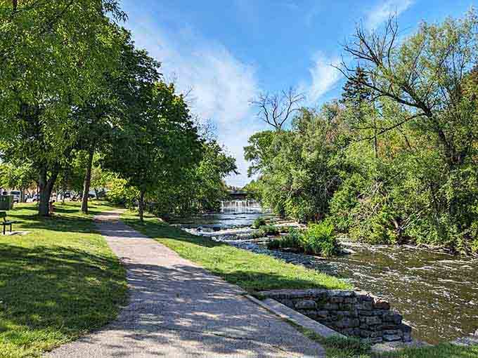 Cedar Creek Park meanders through town like it's got all day, which is exactly the pace you should adopt here.