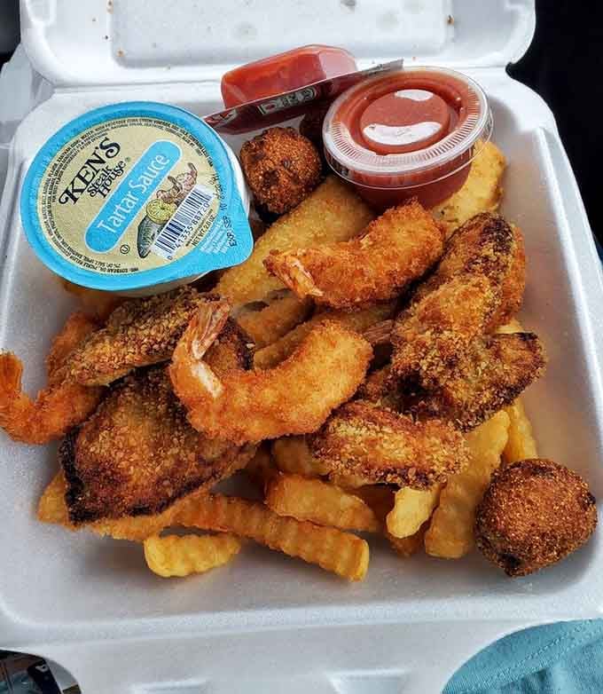 The seafood platter delivers whitefish, shrimp, and scallops like a greatest hits album you'll replay forever.