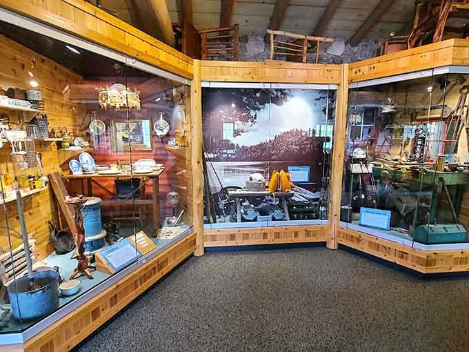 Step into a time capsule of North Woods history, where every artifact tells a tale of wilderness survival.