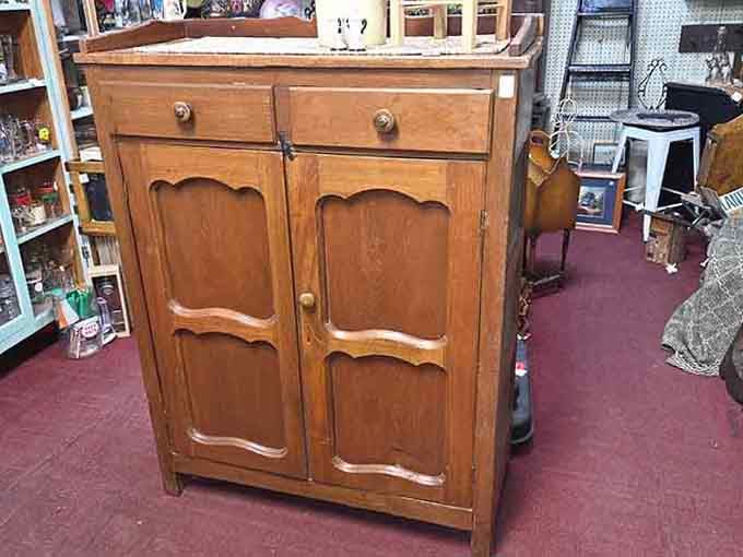 Solid wood craftsmanship that laughs at modern particle board furniture and its flimsy Allen wrench construction.