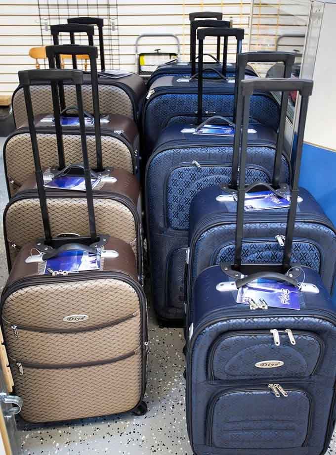 Luggage sets lined up like they're ready to solve all your travel problems, minus the actual packing part you'll procrastinate on.