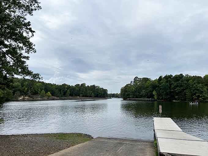Your boat launch view: where the journey to island life begins and reality gracefully ends.