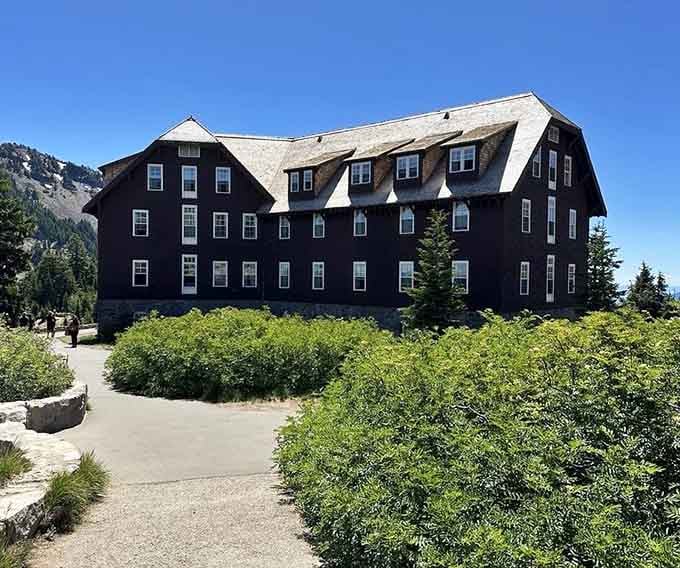 The historic Crater Lake Lodge stands ready to provide front-row seats to nature's greatest blue spectacle.