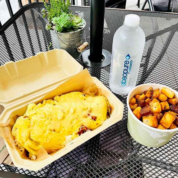 Someone brought breakfast to the tiki bar, and honestly, that's the kind of forward thinking we need more of.
