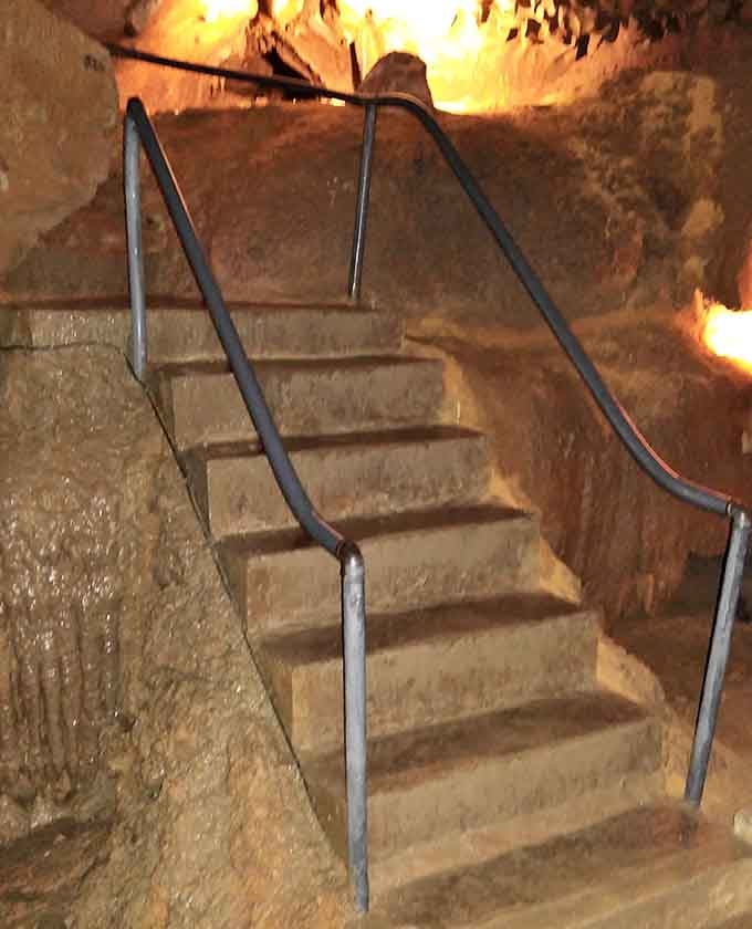 These well-maintained stairs lead you deeper into the earth, where constant 58-degree temperatures await year-round without fail.
