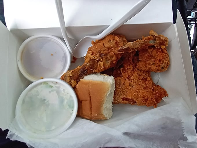 That crackling crust and those perfectly golden fries create a combo that would make Colonel Sanders weep with joy.