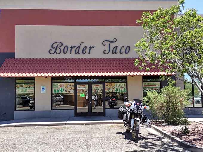 Border Taco promises authentic flavors where two cultures meet, and that motorcycle out front suggests locals know what's good.