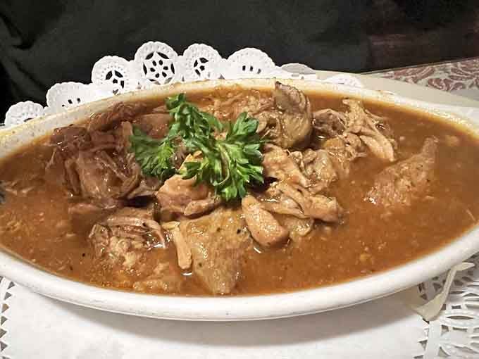 Hungarian goulash so rich and hearty, it practically gives you a hug from the inside out.