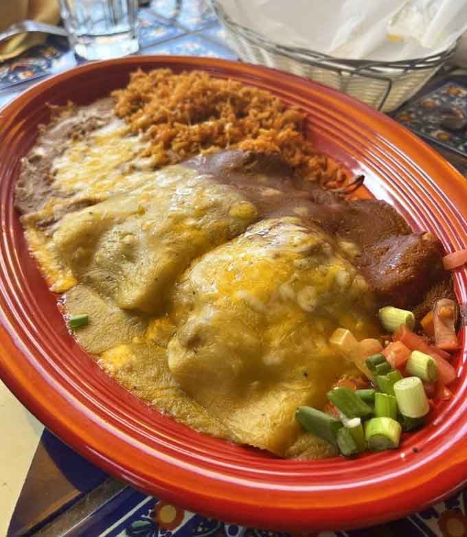 Golden perfection swimming in sauce that's been crafted by people who clearly understand the assignment and aced it.