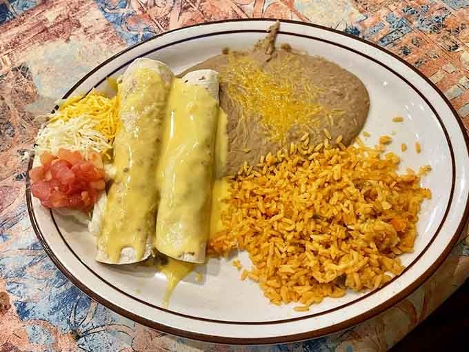 Those enchiladas are wrapped tighter than your grandmother's Christmas presents and twice as satisfying to unwrap.