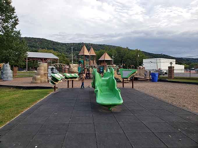 Alabama Walking Trail Park offers playground equipment where grandkids can actually be kids without helicopter parenting required.