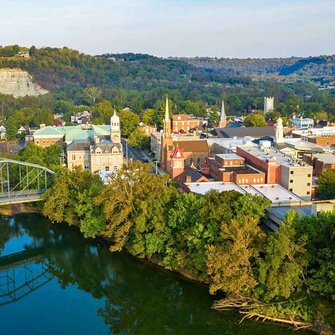 River views and rolling hills proving that Kentucky's natural beauty doesn't need any European competition.