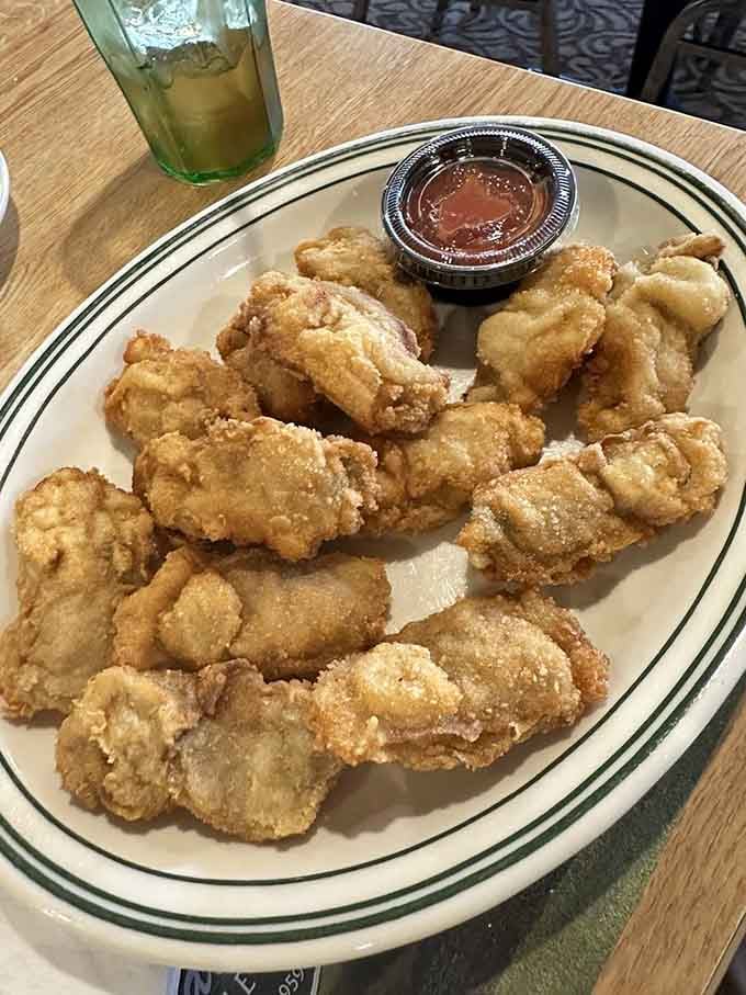 Fried oysters with a coating so perfect, you'll wonder why anyone bothers eating them any other way.