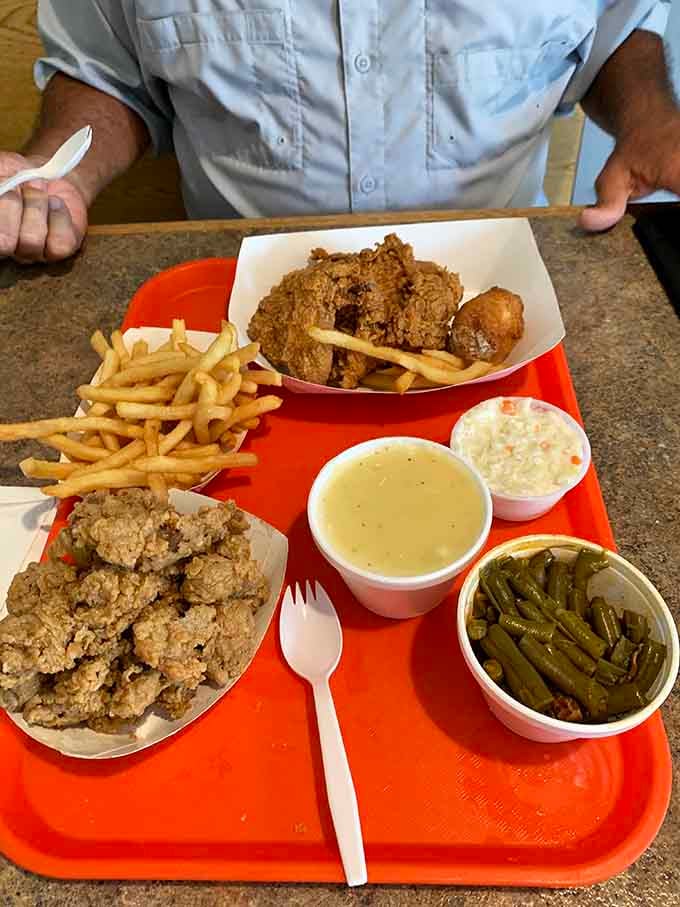 When your chicken dinner comes with sides this good, you might need a moment of silence before diving in.
