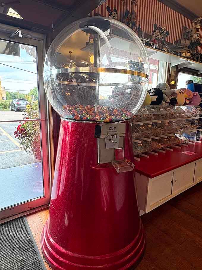 This vintage-style gumball machine is basically a time portal to childhood, now accepting your loose change and nostalgia.