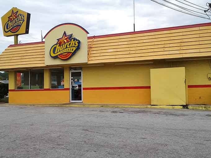 Church's Chicken brings the familiar comfort of crispy goodness to this historic town square.