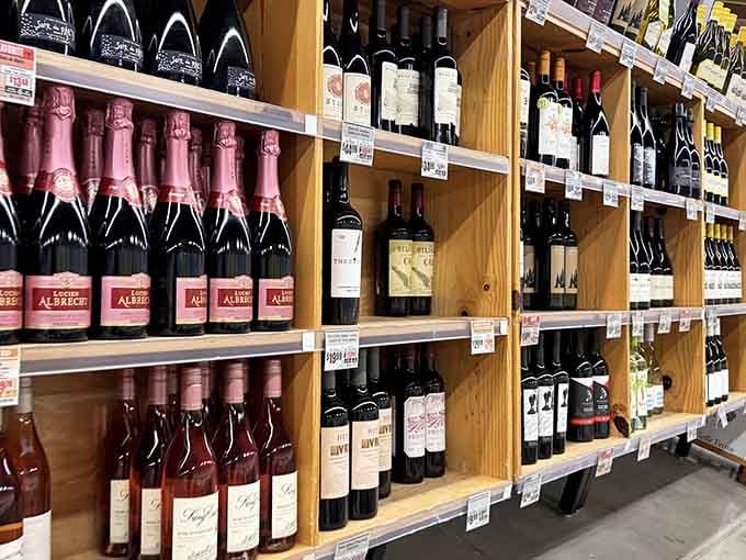 A wine selection this extensive deserves its own zip code and possibly a tour guide.