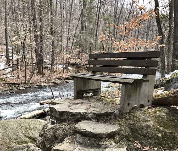 A bench with a million-dollar view and a zero-dollar price tag, the best real estate deal in Jersey.