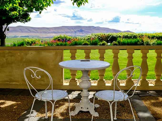 Two chairs, one table, and a view that makes every conversation feel like a scene from a movie.
