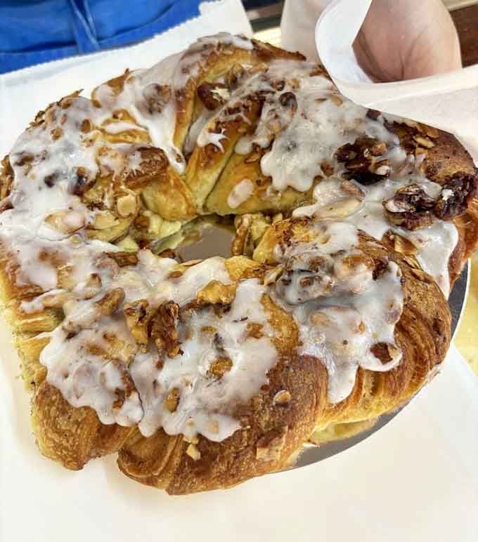 Pecans and icing transform this coffee ring into something your morning coffee has been dreaming about.