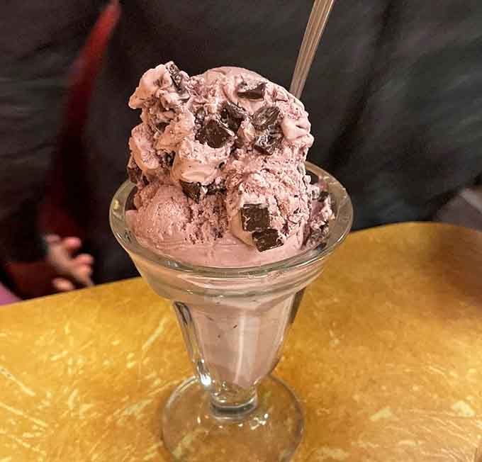 Black raspberry chocolate chip delivers that perfect balance of fruity and indulgent in every creamy spoonful.