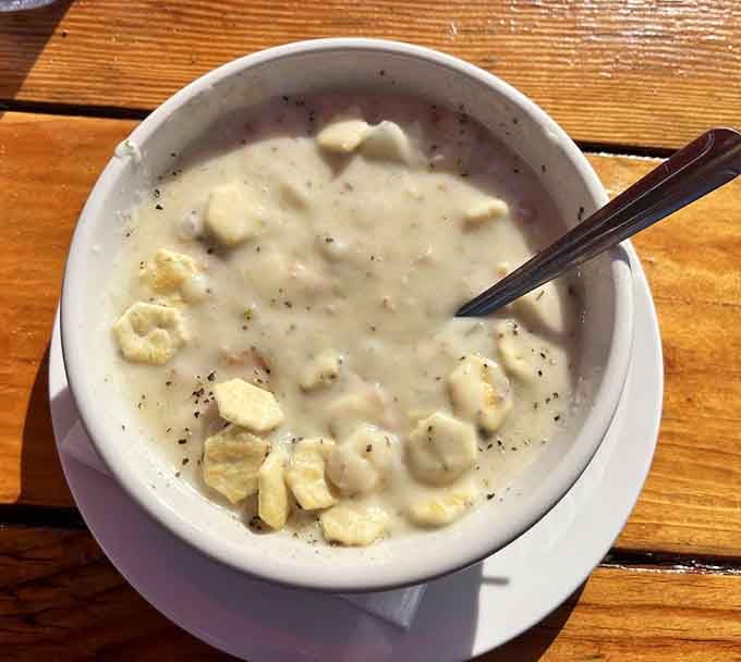 Clam chowder this creamy and loaded should probably come with a warning label about second bowl temptation.