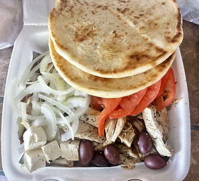 Grilled chicken gyros with warm pita and all the fixings prove that sometimes simple combinations create the most satisfying meals.