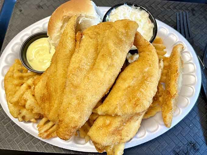 This perch dinner comes with enough fish to make you forget about everything else on earth.