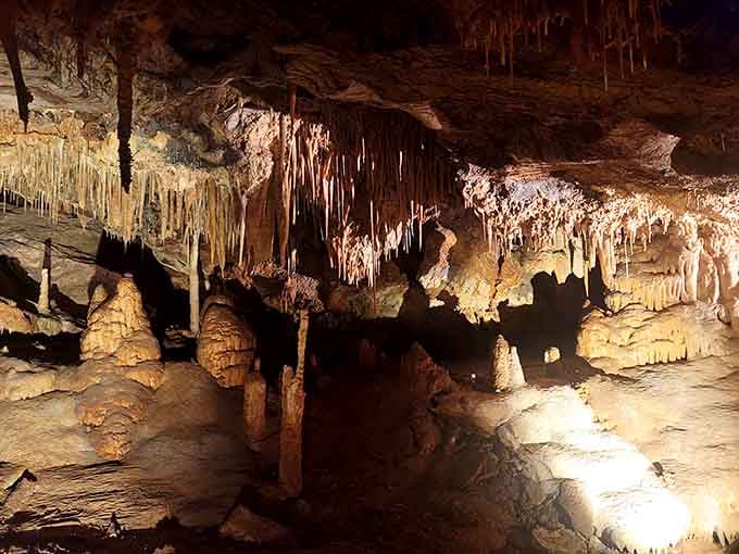 Underground chambers lit like a Steven Spielberg movie, except this adventure is completely real and accessible.