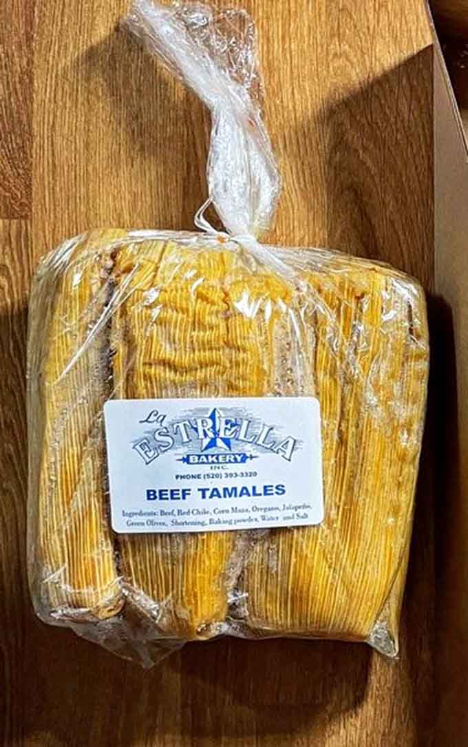 Beef tamales packaged and labeled with pride, because quality this good deserves proper introduction and respect.