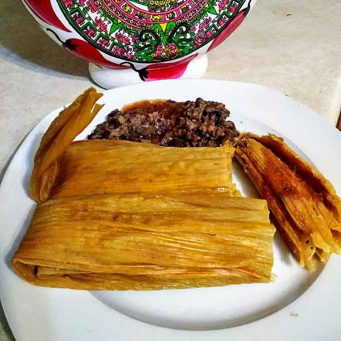 Unwrapped and plated, these tamales look exactly like the kind your grandmother wished she could make.