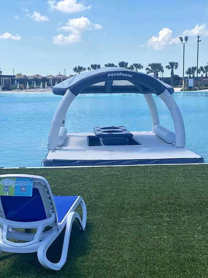 The floating cabana life means your living room just got a serious upgrade, complete with the best water view in town.