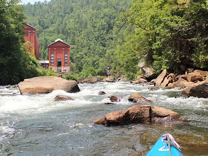 Navigating these playful rapids near the powerhouse adds just enough excitement without requiring a stunt double or life insurance.
