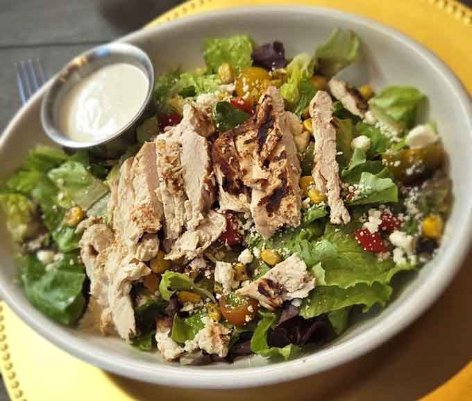 This salad has more personality than most people you'll meet, loaded with chicken and actual flavor throughout.