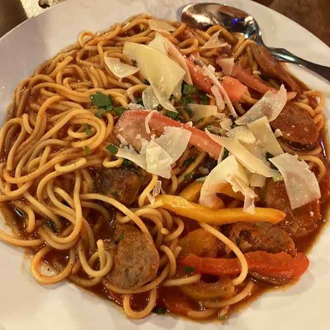 That moment when your spaghetti arrives and you realize you've been eating inferior pasta your entire life until now.
