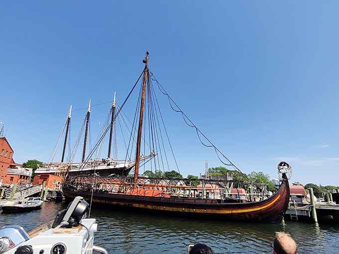 This Viking-style vessel proves the museum's collection spans more than just American maritime history and whale tales.