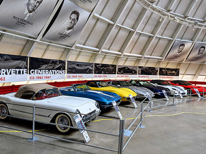 Every generation lined up like a family reunion, proving good genes run deep in America's sports car dynasty.