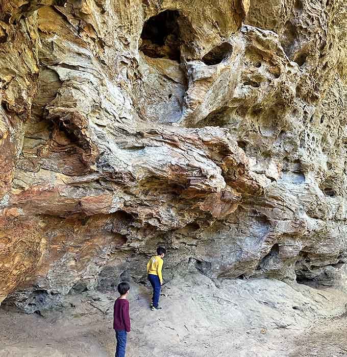 Layers of sandstone stacked like geological pancakes, each one representing millions of years of Earth's patient handiwork.