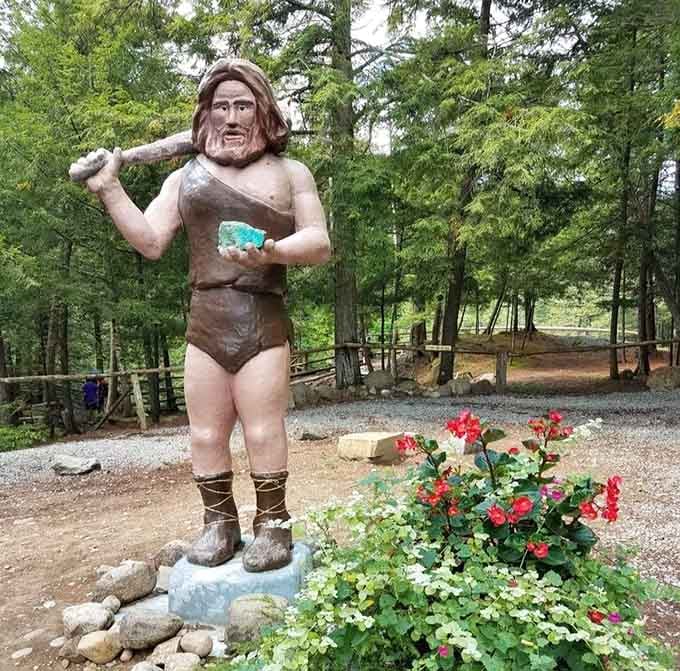 Every adventure park needs a caveman mascot, because why should theme parks have all the fun?