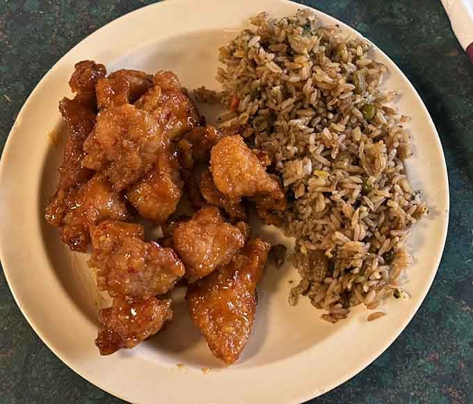 Orange chicken and fried rice prove that Southern buffets have gone delightfully international without losing their soul.