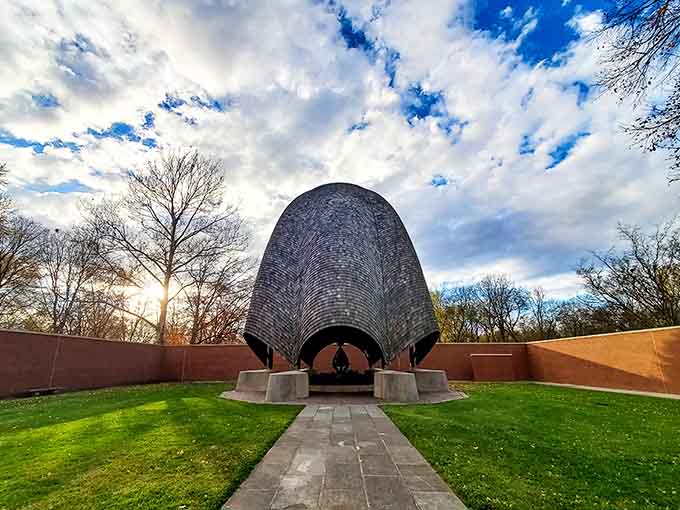 The Roofless Church stands open to the heavens, because sometimes the best ceiling is no ceiling at all.