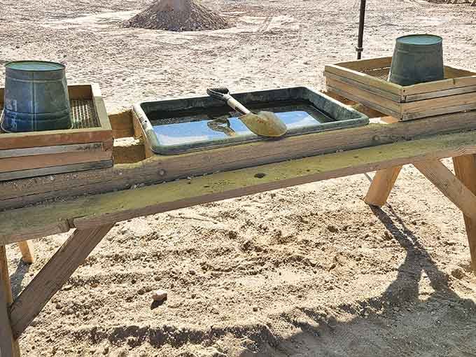 These simple sluice boxes turn ordinary water into your personal gemstone sorting system, no batteries required.