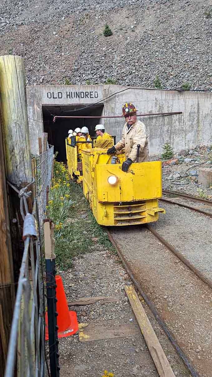 The Old Hundred portal: where daylight ends and your underground adventure officially begins in spectacular fashion.