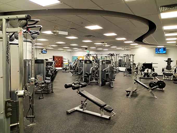 A fitness center so well-equipped, you'll run out of excuses before you run out of machines.