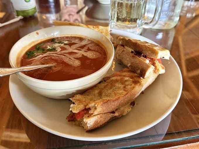 Grilled cheese meets tomato soup in this classic pairing that transcends borders and warms every soul.