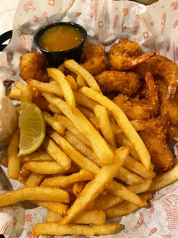 Golden coconut shrimp that crunch with the kind of satisfaction that makes you forget your diet entirely.