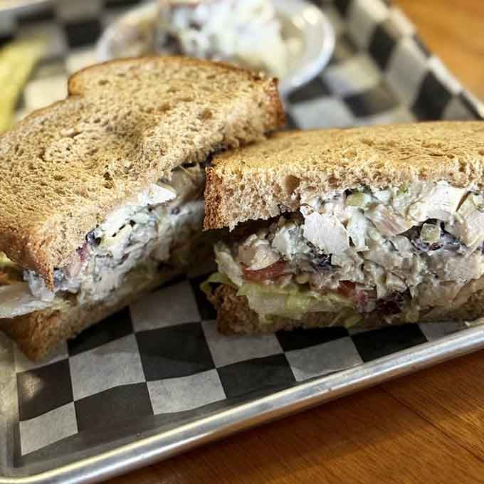 Chicken salad done right, because sometimes simplicity is the ultimate sophistication on rye bread.