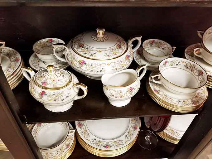 Fine china that survived decades of family dinners now waits patiently for its next Thanksgiving comeback tour.