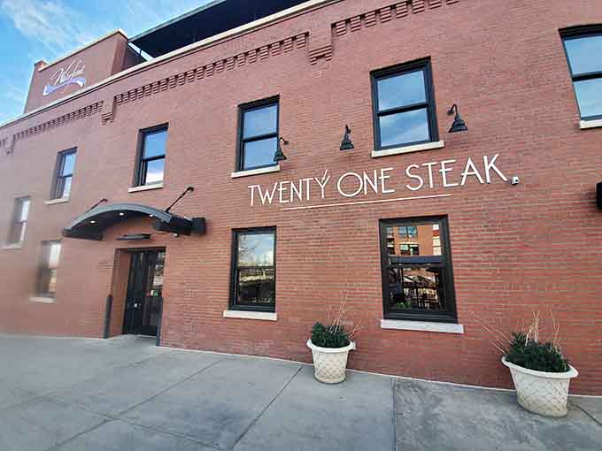 Twenty One Steak occupies historic brick, serving quality cuts in a city where fine dining doesn't mean financial ruin.