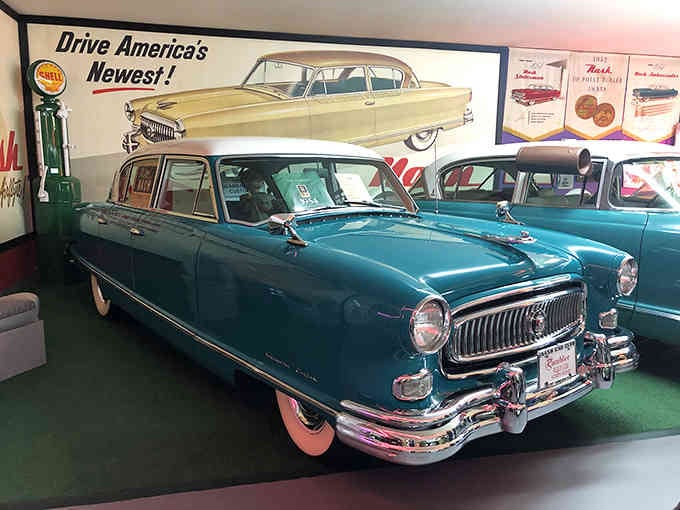 That turquoise Nash Statesman with pink accents is serving serious Miami Vice vibes, decades before the show existed.